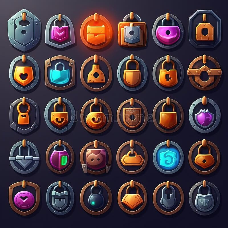 Gold Lock Key Game Ai Generated Stock Photo - Image of golden, object ...