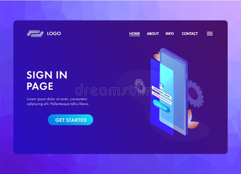 Login UI UX Design Concept and Illustration with Big Modern People ...
