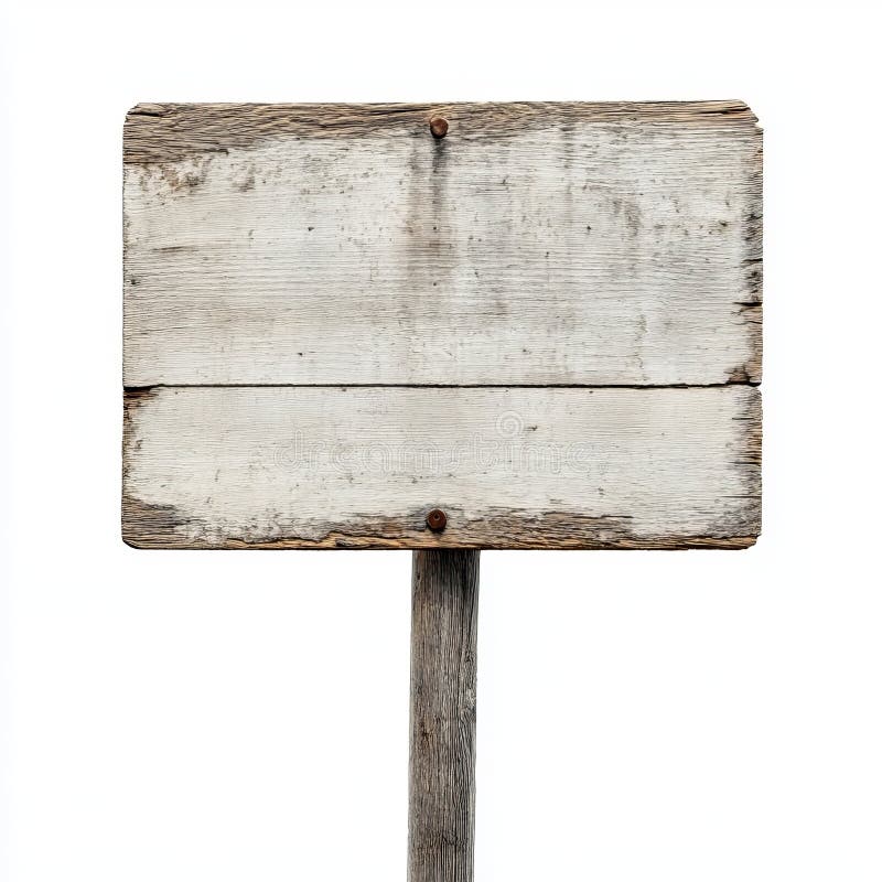 The Sign is Made of Weathered White Wood. it Has Been Cut Out Stock ...