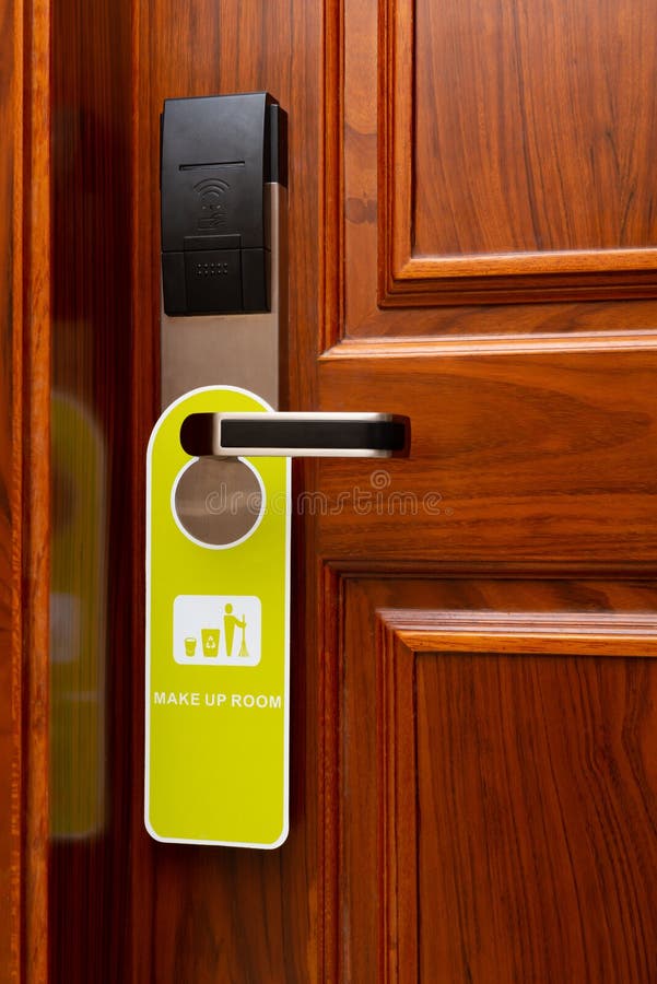 Sign of make up room stock photo. Image of housekeeping - 124953918