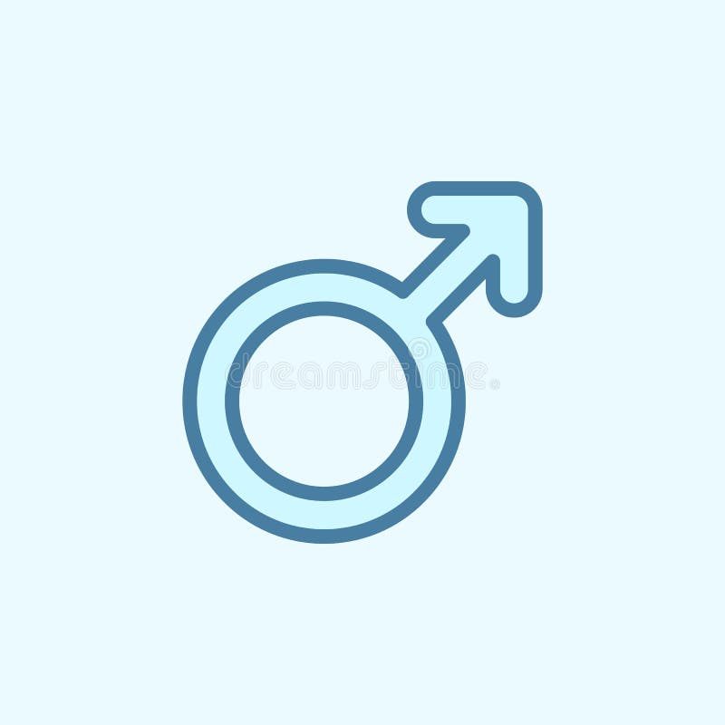 Sign of a Man Field Outline Icon. Element of 2 Color Simple Icon Stock ...