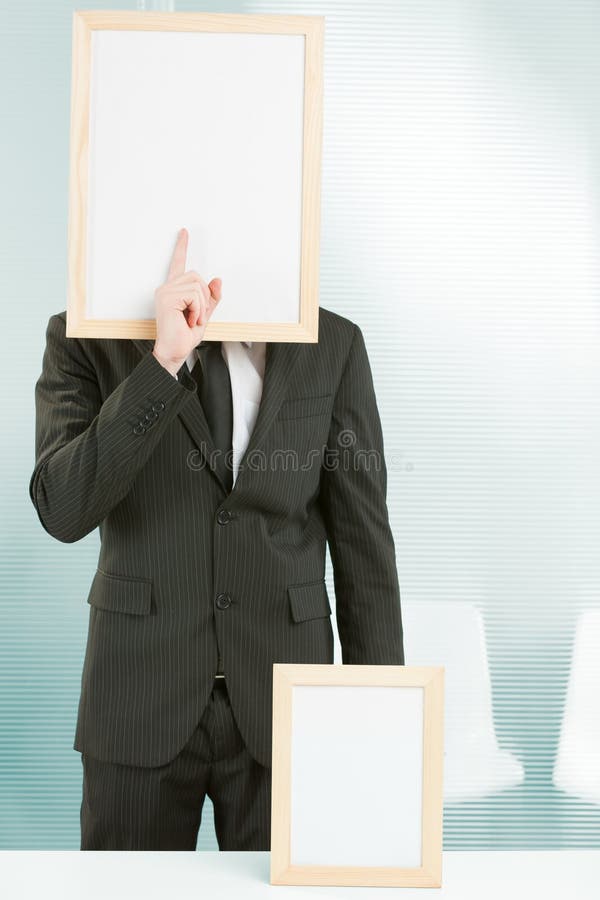 Sign-man in Office Gesturing Silence Stock Image - Image of design ...