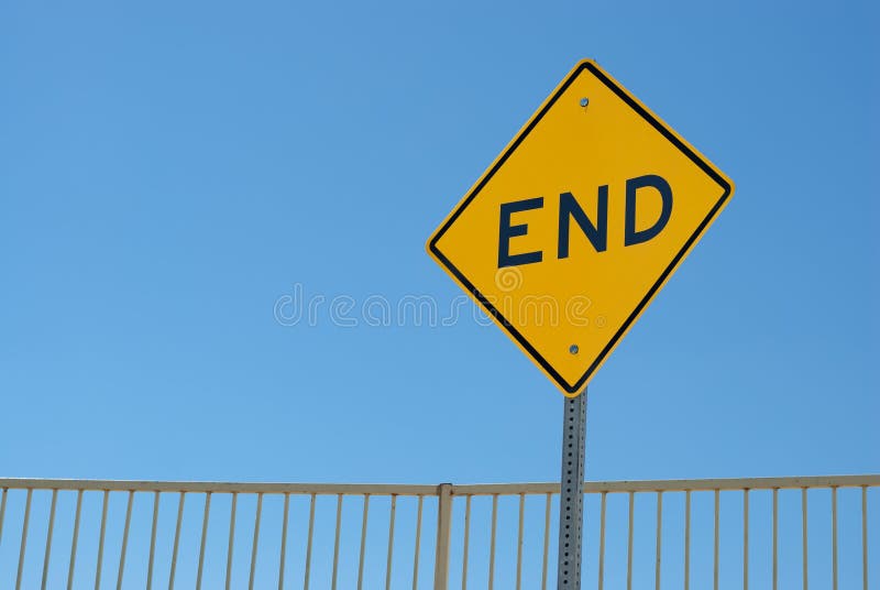 Sign Marking the End of the Road Stock Image - Image of pole, final ...