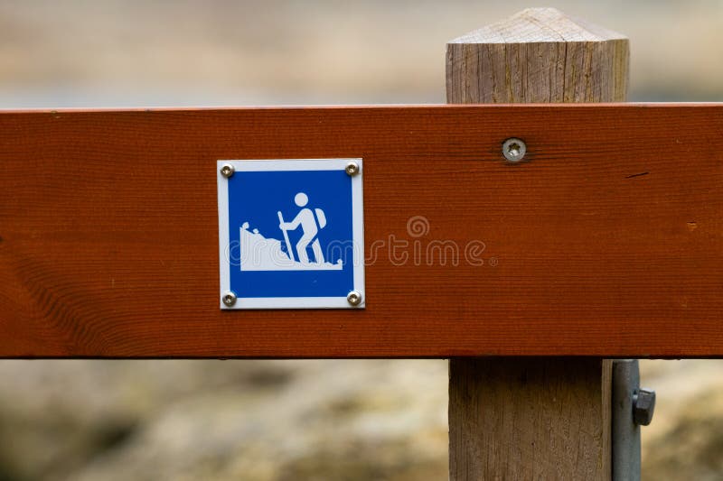 Sign Marking a Hiking Path.. Stock Photo - Image of road, park: 317454906