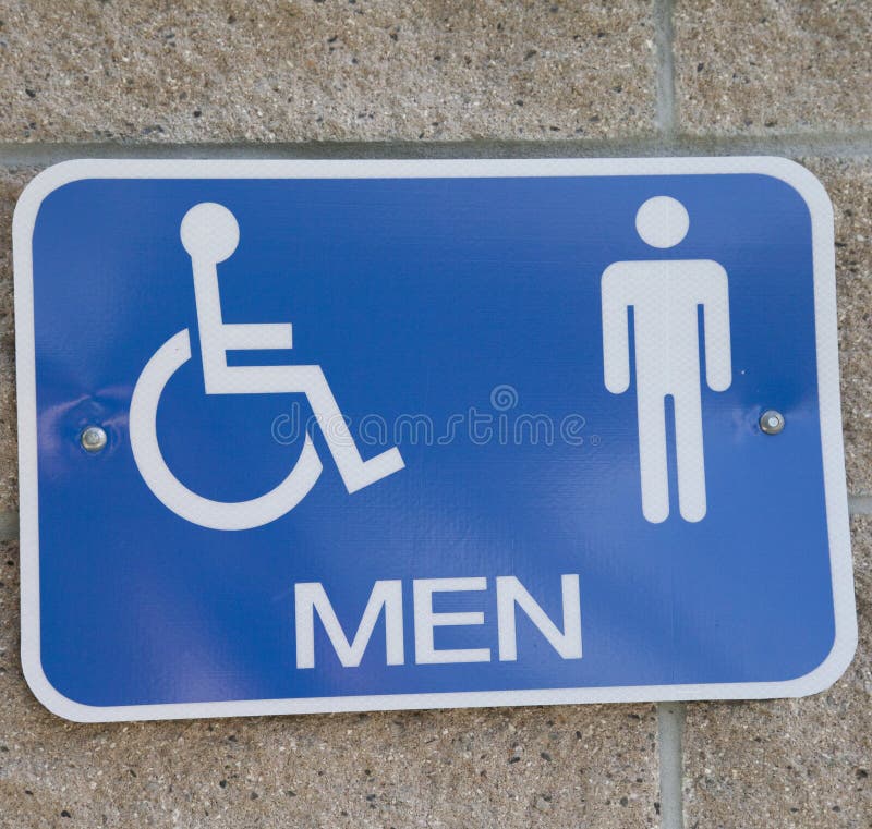 Sign for a Men s Restroom stock photo. Image of entrance - 33801650