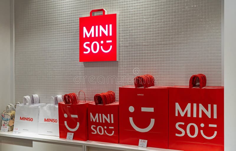 Sign of Miniso on the Wall in the Store Interior. Minsk, Belarus ...