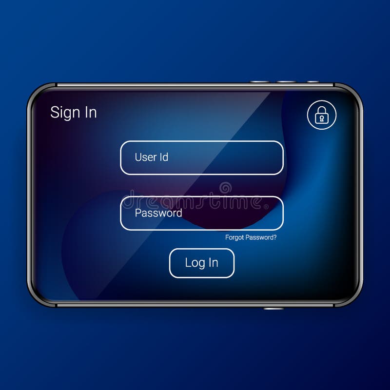 Sign in Mobile Application User Interface Digital Realistic Tablet ...