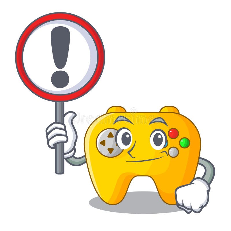 With Sign Modern Game Shaped Controller Cartoon Wood Stock Vector ...
