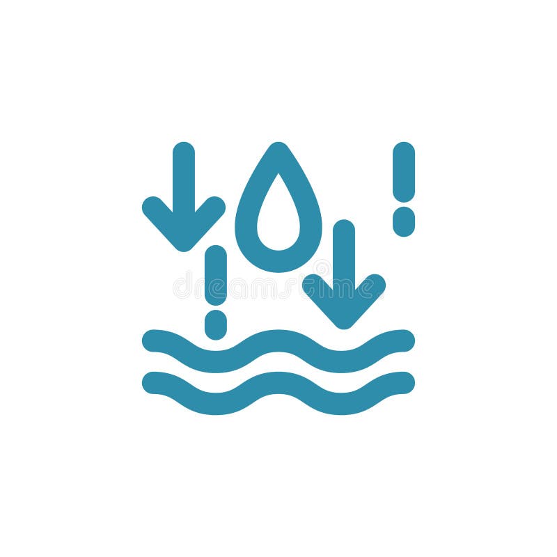 Sign of Moisture Absorption. Can Be Used for Packaging. Simple Vector ...