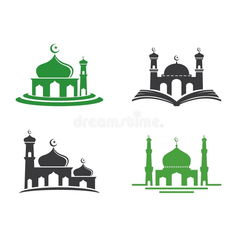Sign of Mosque Logo Vector Icon Illustration Stock Vector ...
