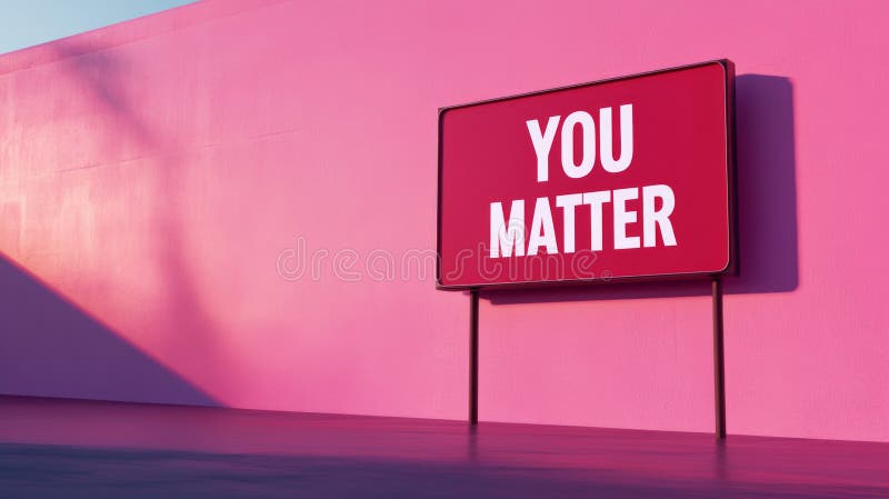 Sign with Motivational Message You Matter on Color Background Stock ...