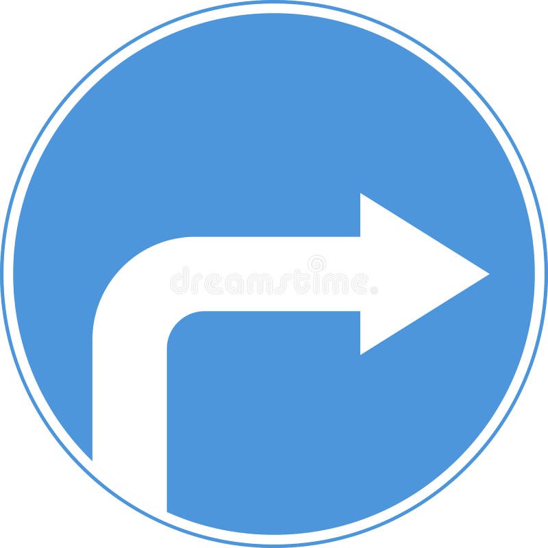 Road Prescriptive Sign. Move Right or Left. Stock Vector - Illustration ...