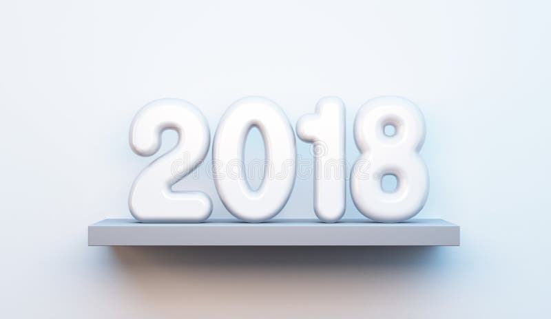 Sign of new year 2018 stock illustration. Illustration of year - 101176534