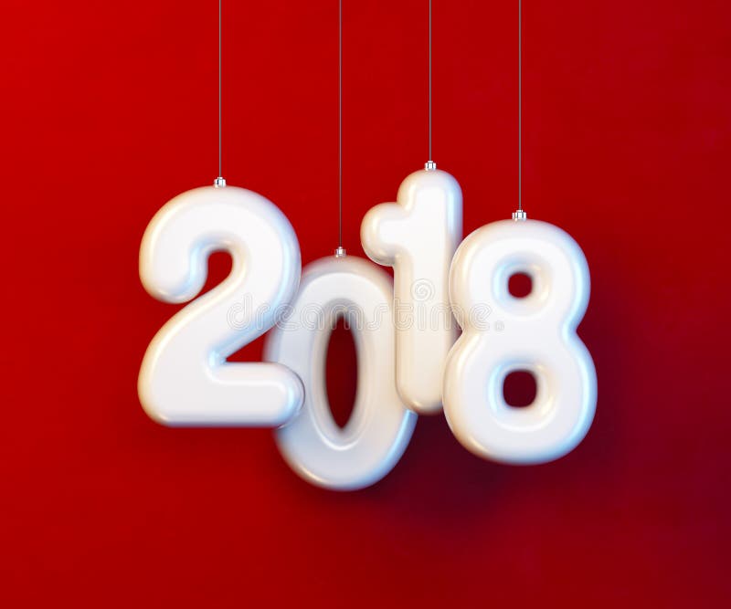 Sign of new year 2018 stock illustration. Illustration of font - 101176596