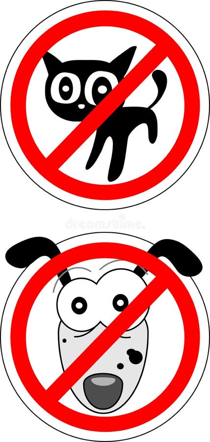 No Cats Sign stock illustration. Illustration of annonce - 6418418