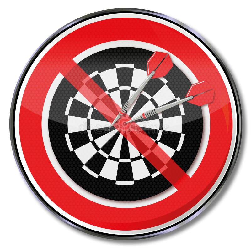 Sign no darts stock vector. Illustration of button, arrows - 100467292