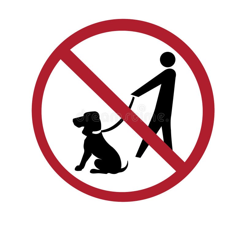 Sign - no dog walking stock illustration. Illustration of signage ...