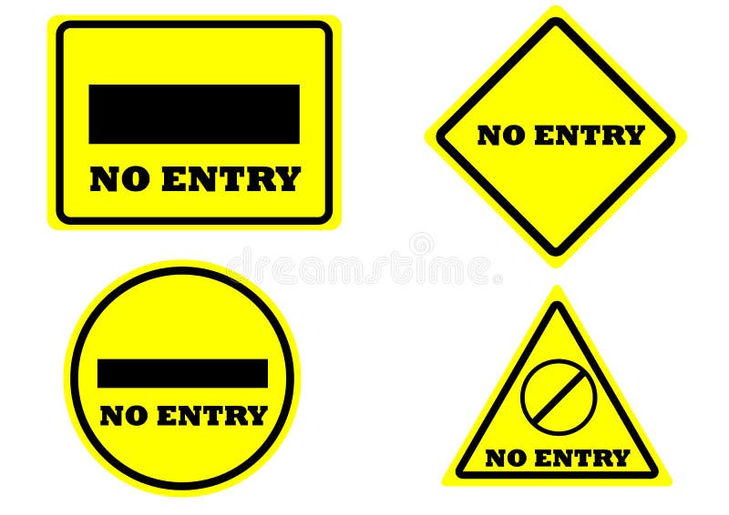 Sign no entry isolated stock vector. Illustration of road - 54713782