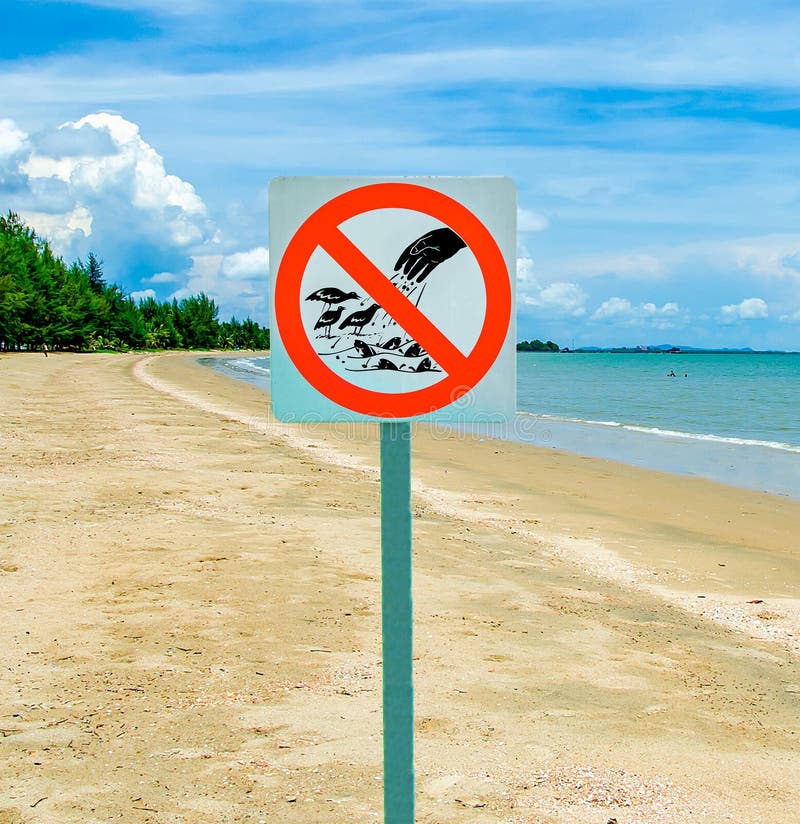 Sign No Feeding Bird Fish Green Grass Background Stock Photos - Free ...