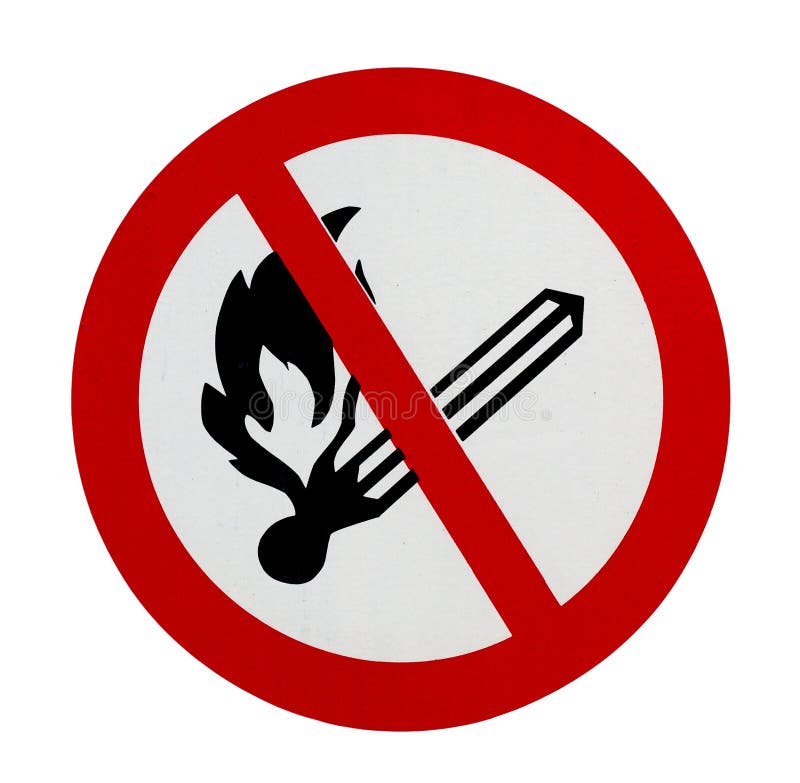 The sign of no naked light stock photo. Image of warning - 28856196