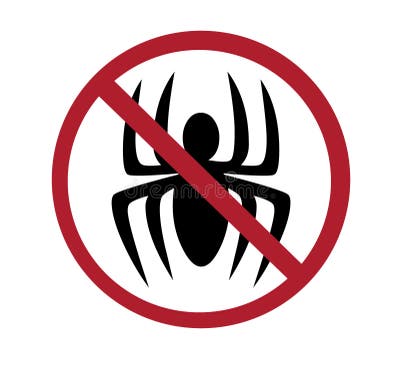Sign - no spiders stock illustration. Illustration of zone - 12332059