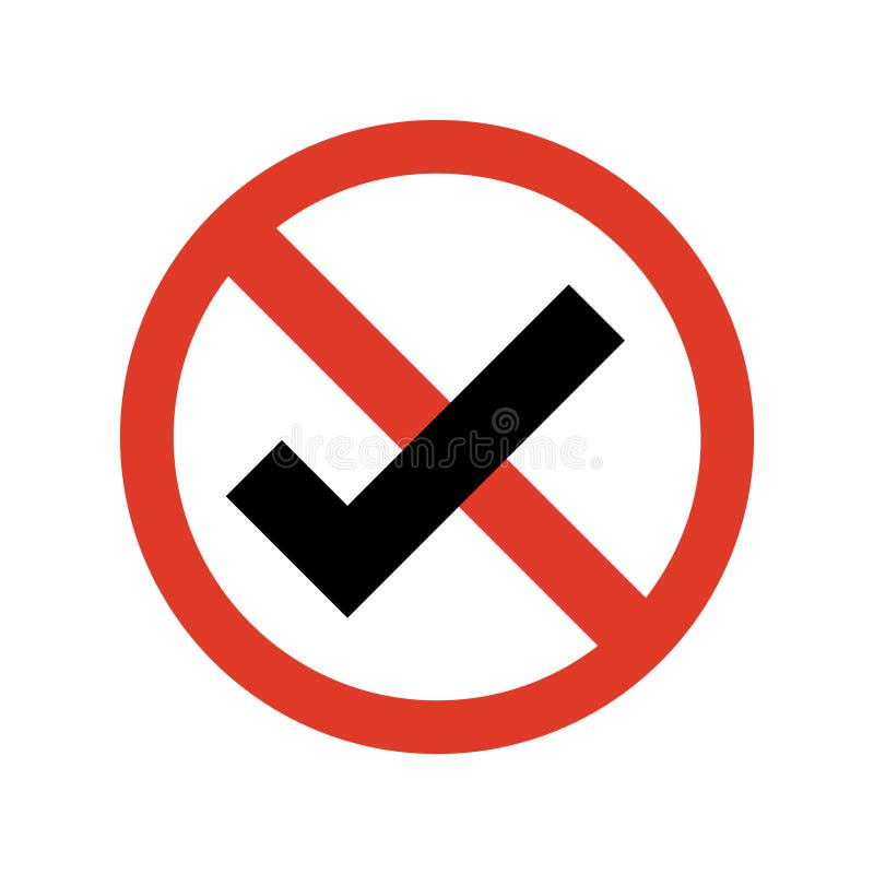 The Sign of No True. Isolated Vector Illustration Stock Illustration ...