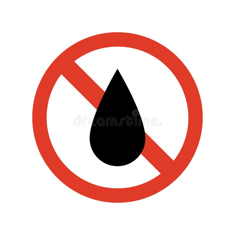 The Sign of No Water. Isolated Vector Illustration Stock Illustration ...
