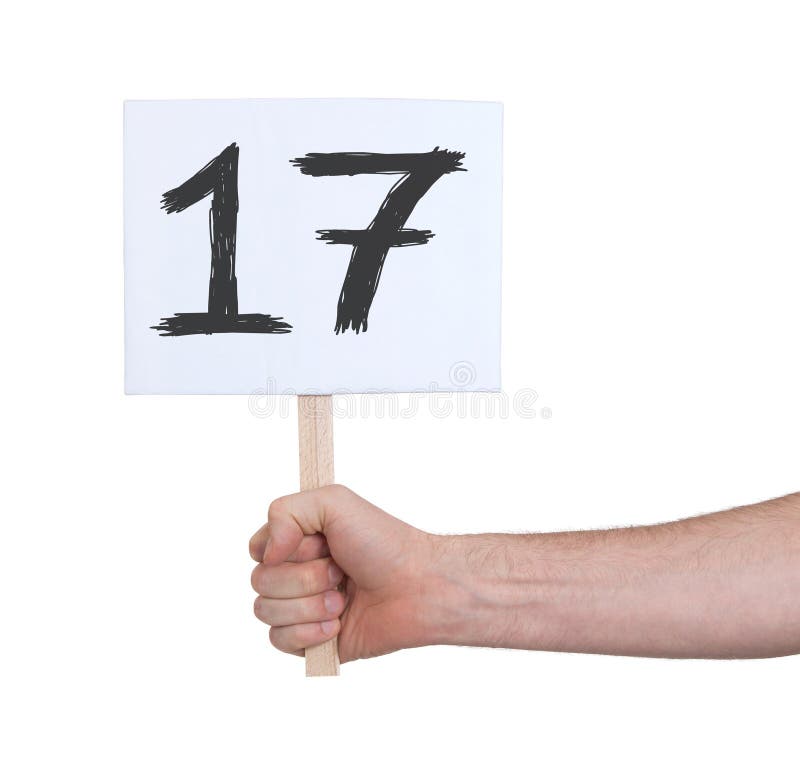 Sign with a number, 17 stock image. Image of mathematics - 72847775