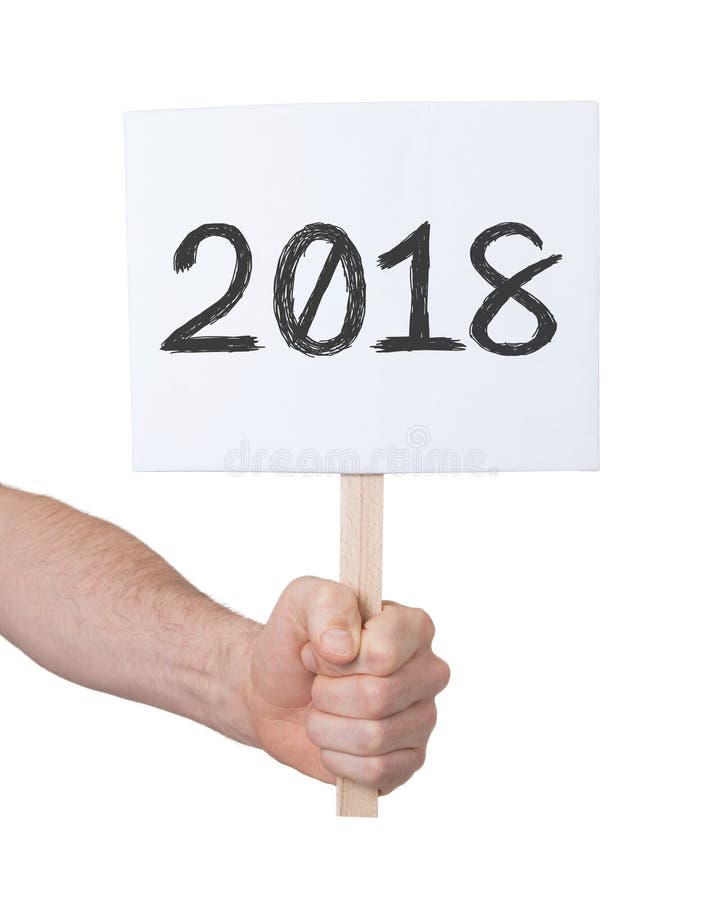 Sign with a Number - the Year 2018 Stock Photo - Image of sign ...