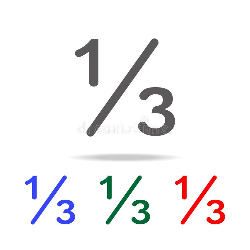 Sign Numbers Three in One Icon. Elements in Multi Colored Icons for ...