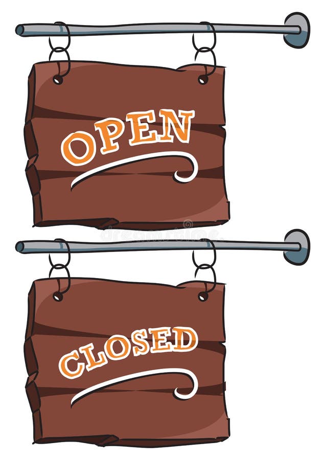Bar open bar closed stock illustration. Illustration of full - 14068063