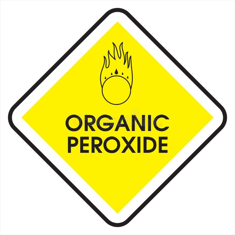 Organic Peroxide Class 5.2 Symbol Sign ,Vector Illustration, Isolate on ...