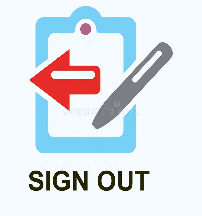 Sign out stock illustration. Illustration of warning, attention - 5134935