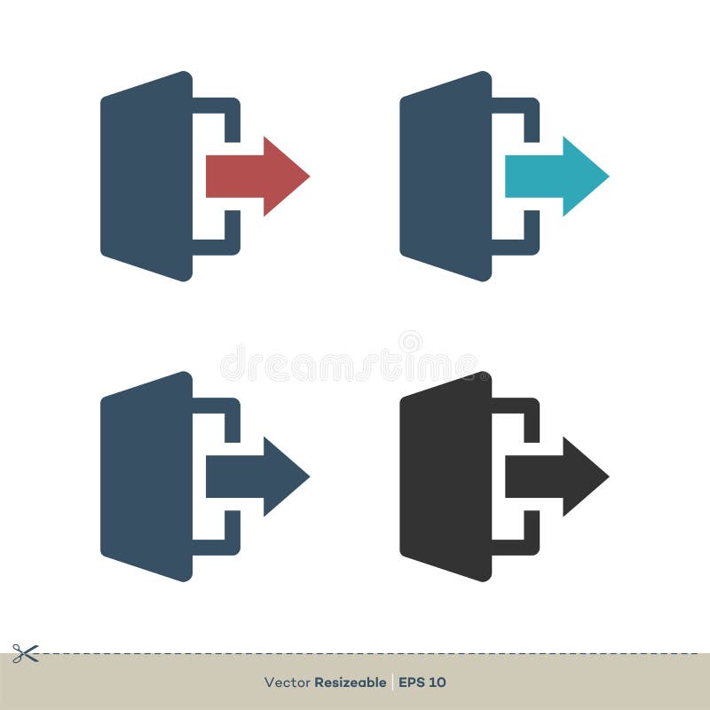 Exit Sign Vector Logo Template Illustration Design. Vector EPS 10 Stock ...