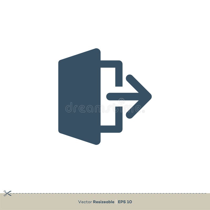 Sign Out Icon Vector Logo Template Illustration Design. Vector EPS 10 ...