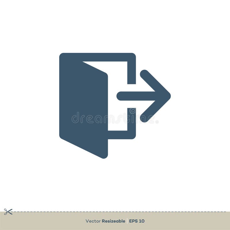 Logout Sign Icon. Log Out Symbol. Arrow. Stock Vector - Illustration of ...