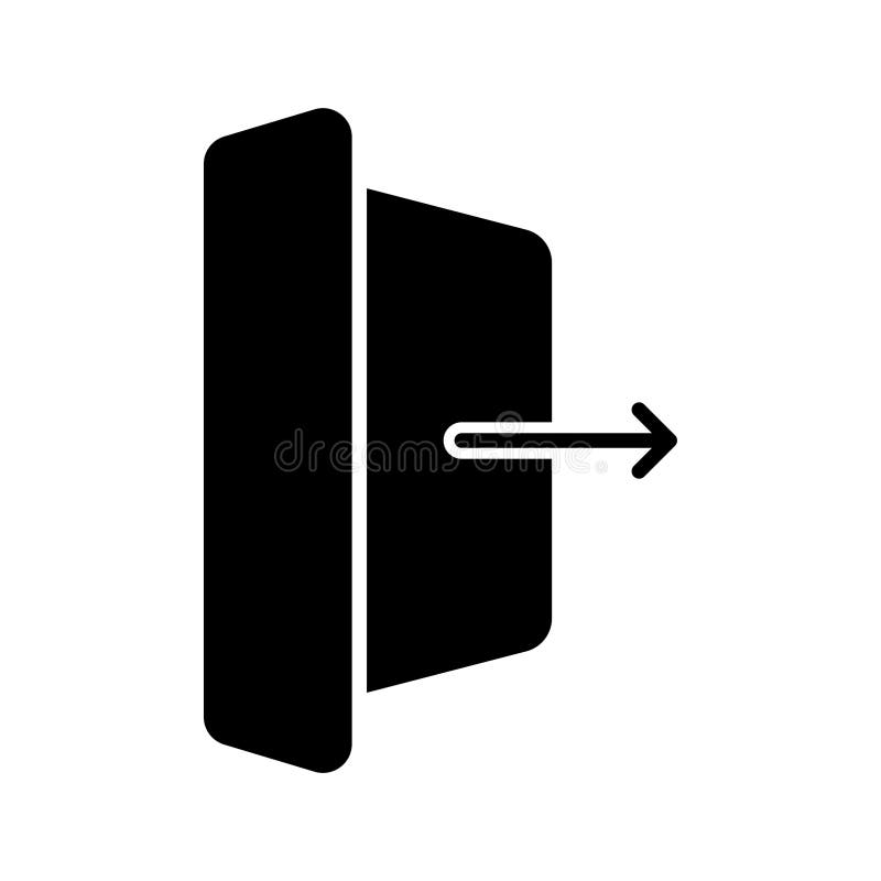 Sign Out Icon Set. Exit, Quit Vector Symbol. Output Sign. Account ...