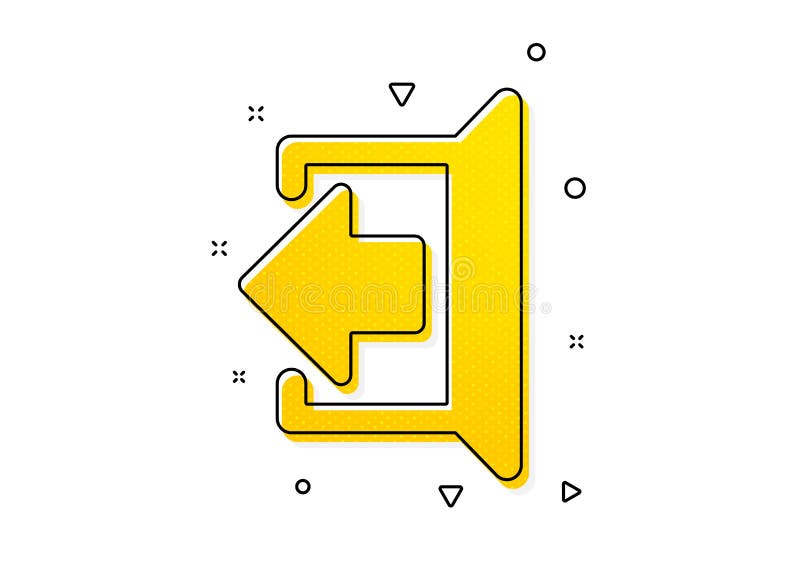 Logout Arrow Icon. Sign Out. Vector Stock Vector - Illustration of flat ...