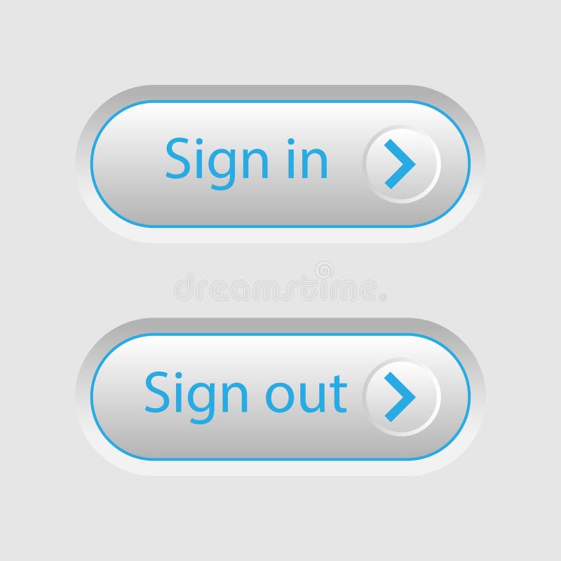 Sign in and Sign Out Web Button. Vector Design Stock Vector ...