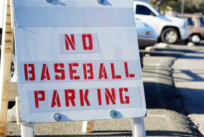 No Baseball Parking sign stock photo. Image of parking - 29736362
