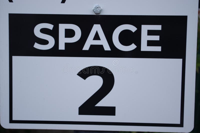 Sign for Parking Space Number Two Stock Photo - Image of vehicle, logo ...