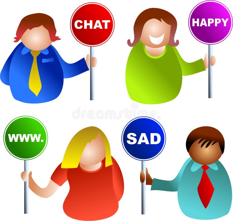 Sign people stock illustration. Illustration of communication - 331566