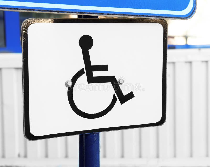 Sign of People with a Mobility Impairment on Parking Place Stock Image ...