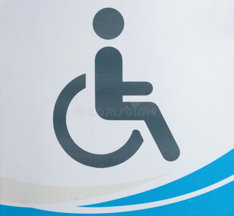 Sign Place for Disabled People Stock Image - Image of city, color ...