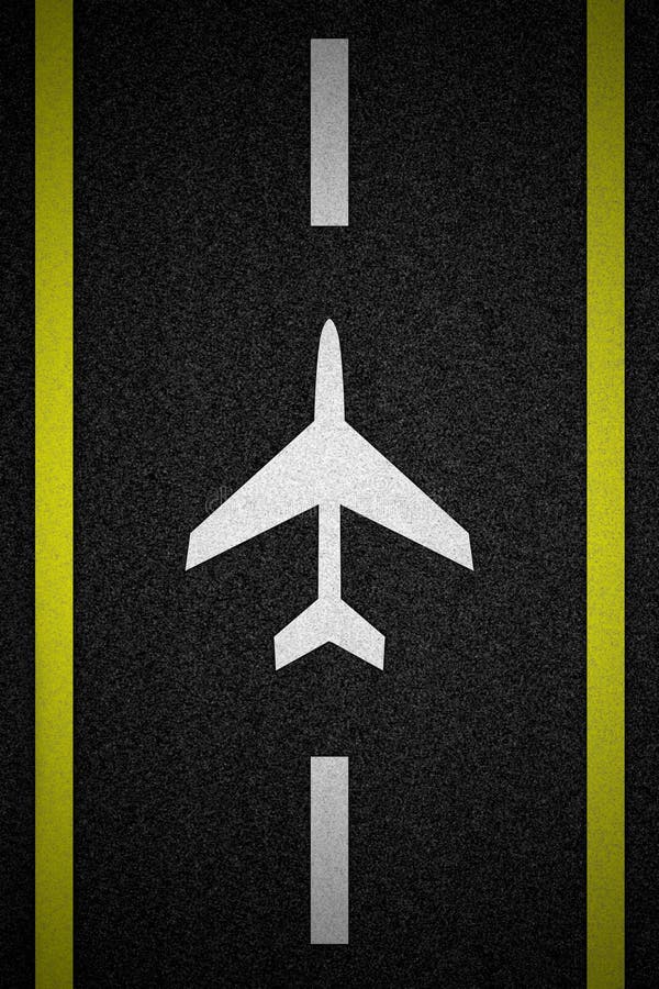 Sign plane on road stock illustration. Illustration of flight - 40761077