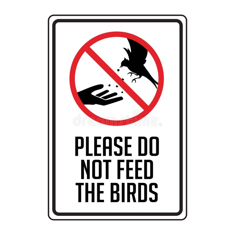 Please Do Not Feed Fishes, Red Prohibited Sign Stock Vector ...
