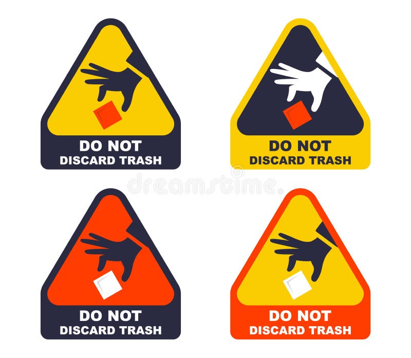 Sign Please Do Not Throw Trash. Stock Vector - Illustration of drop ...