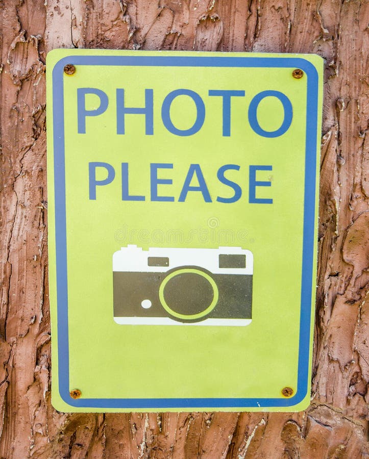 Sign of please take photo stock image. Image of optical - 48214837