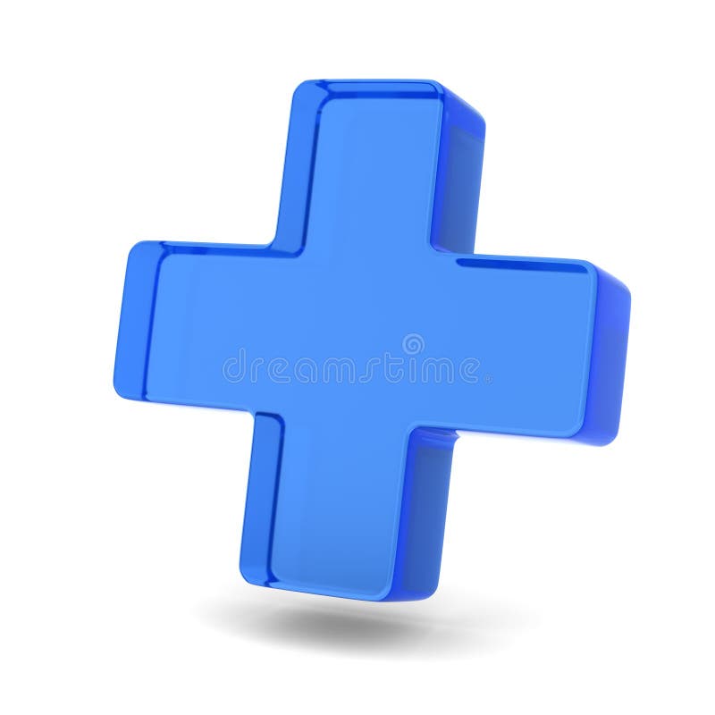 Sign Plus on White Background Stock Illustration - Illustration of ...