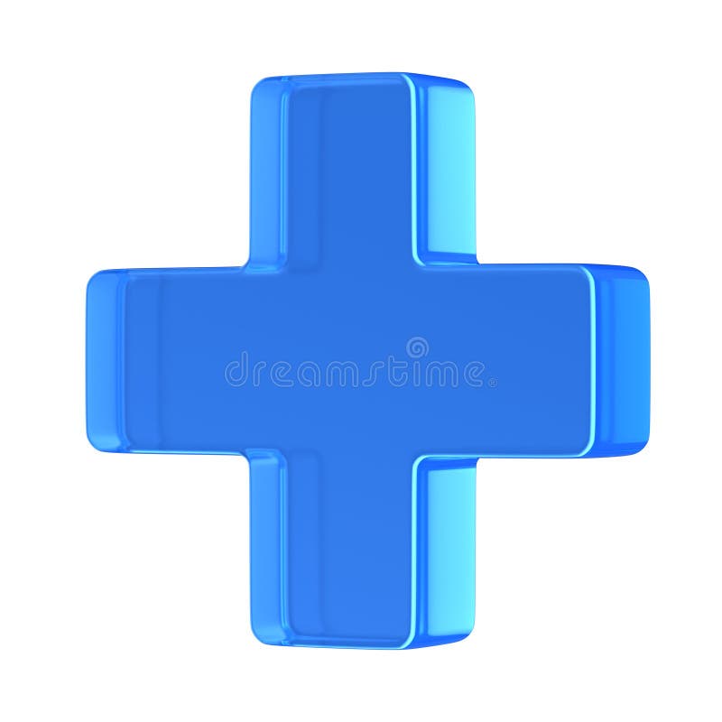 Sign Plus on White Background Stock Illustration - Illustration of ...